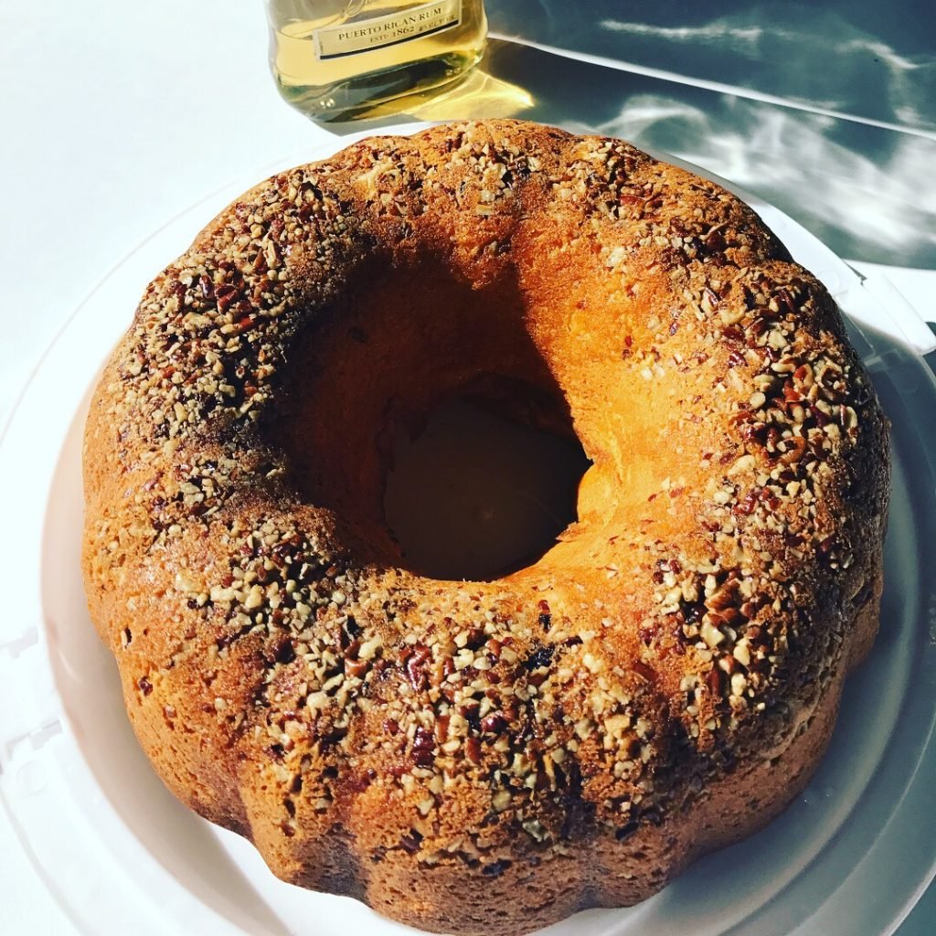 Fluffy Golden Rum Cake with Nuts - Southern-Style Favorite - KMarie Kitchen