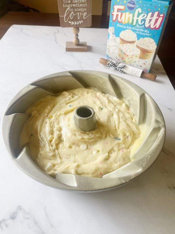 How to Make a Funfetti Bundt Cake from a Box Mix - KMarie Kitchen